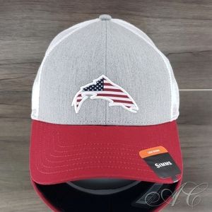 Simms | Accessories | Simms Hat Cap Snap Back Heather Grey Usa Catch ...